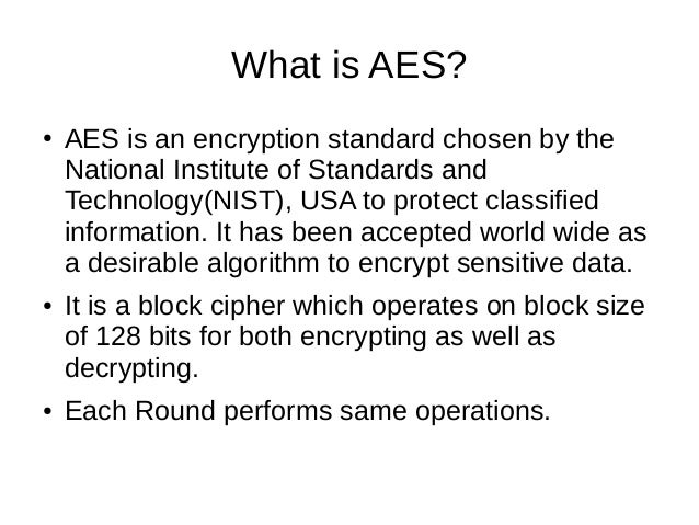 AES-Advanced Encryption Standard