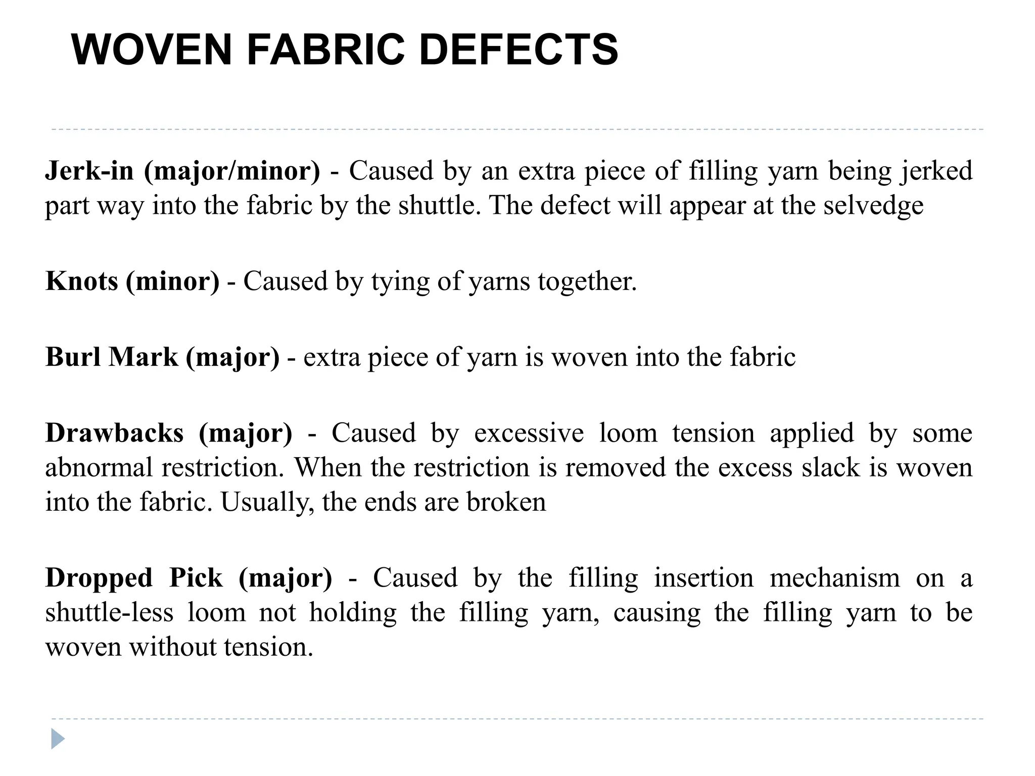TP 2 Greige Fabric Inspection and Quality Control.ppt