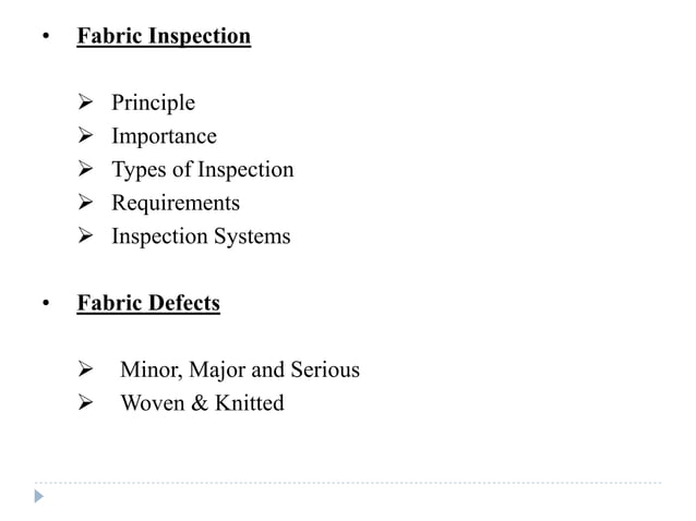 TP 2 Greige Fabric Inspection and Quality Control.ppt