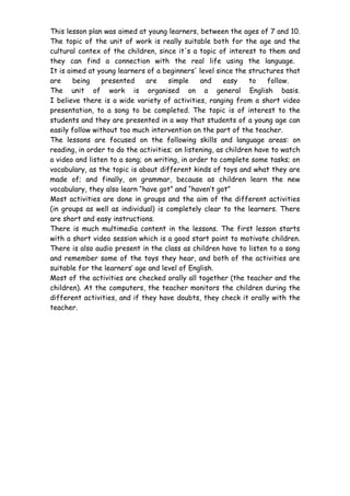 Hot Potatoes - unit of work | DOC