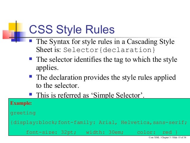 Displaying Xml Documents Using Css And Xsl