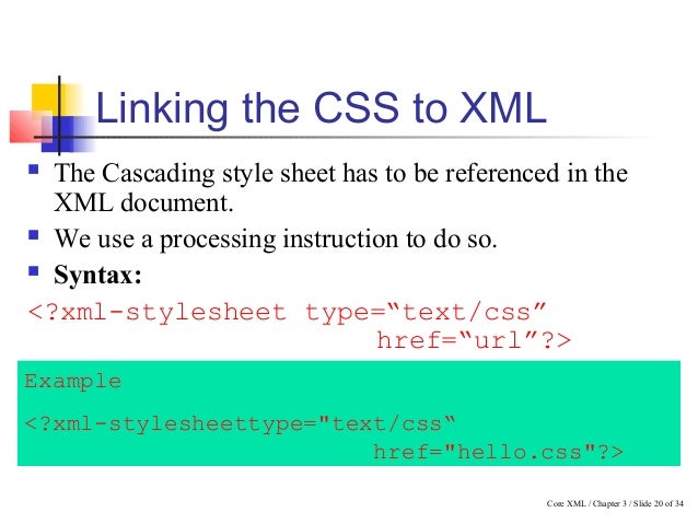 Displaying Xml Documents Using Css And Xsl