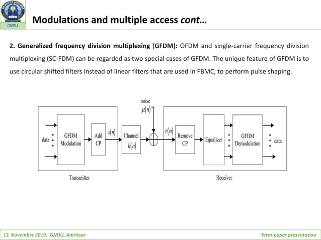 Evolution of wireless data Networks, Modulation and multiple access techniques for 5G | PPTX