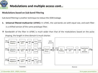 Evolution of wireless data Networks, Modulation and multiple access techniques for 5G | PPTX