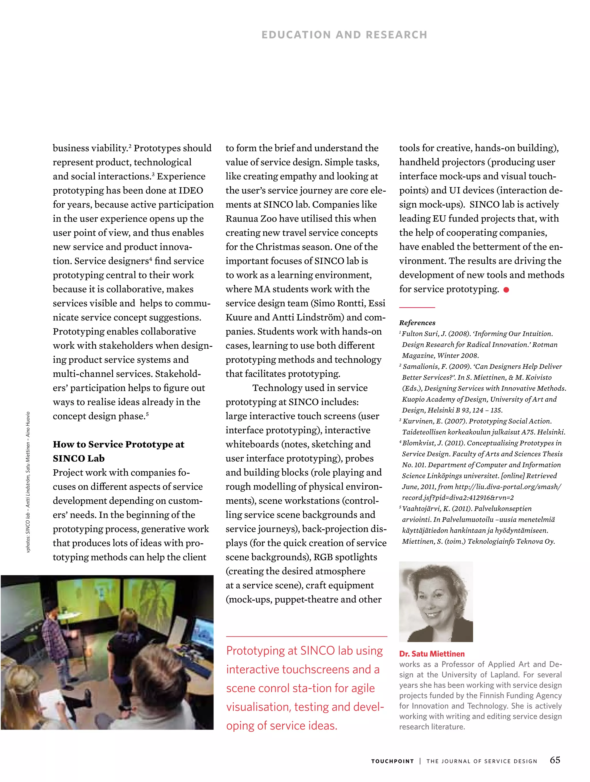 Touchpoint article: Service Prototyping in Action! www.service-design ...