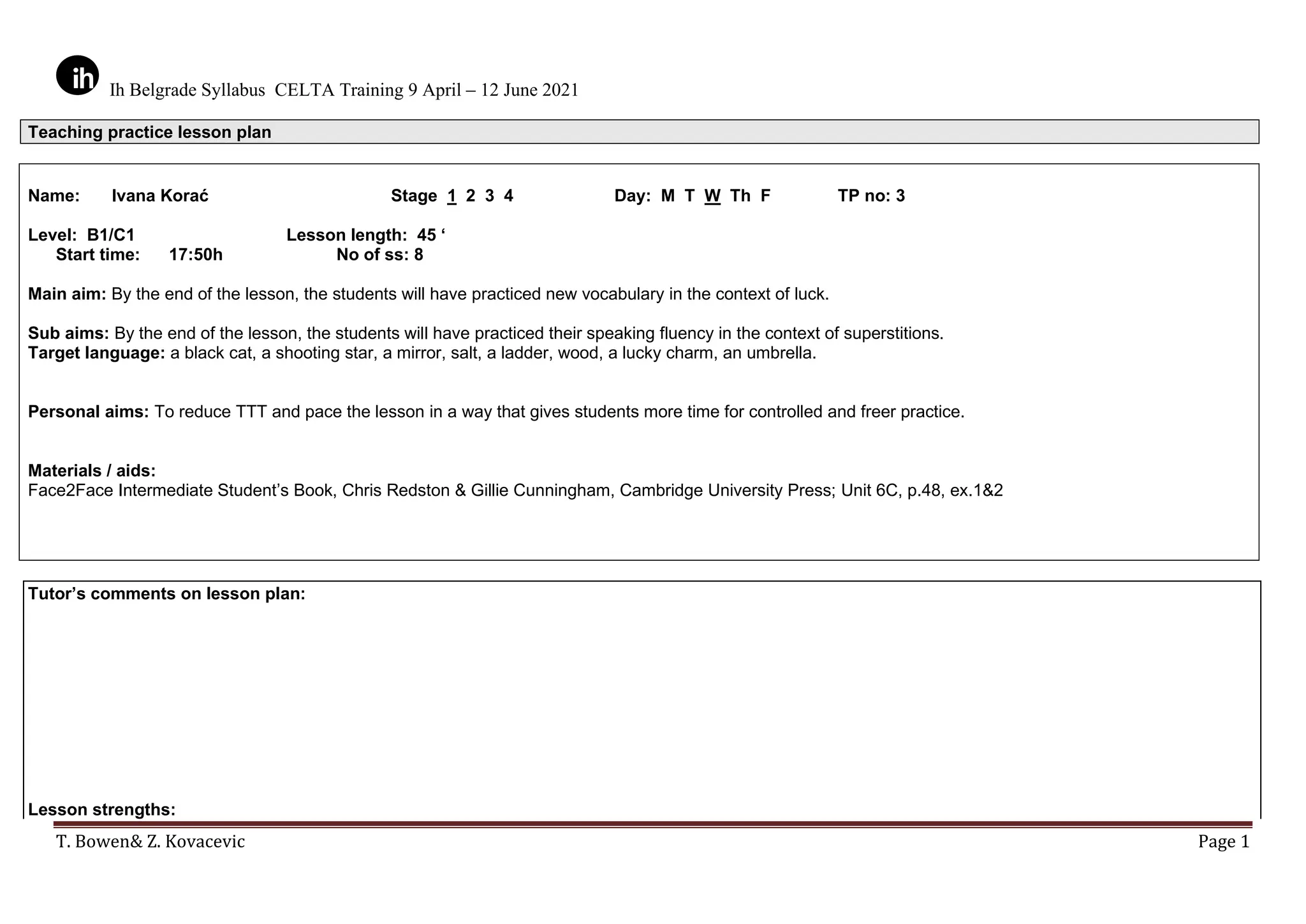 CELTA course - TP 3-8 Full lesson plan with LA sheet.pdf