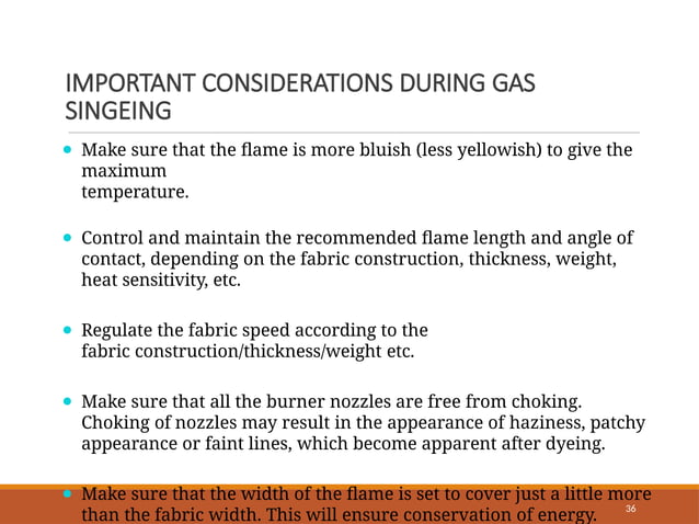 Singeing process in textile pretreament- Textile Engineering | PPTX ...