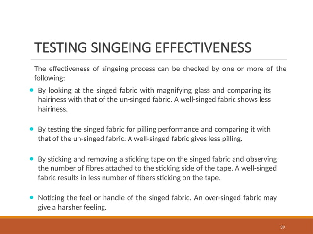 Singeing process in textile pretreament- Textile Engineering | PPTX ...