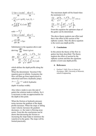 Tp3 siphonic roof drainage systems gutters(dr) | DOC | Physics | Science