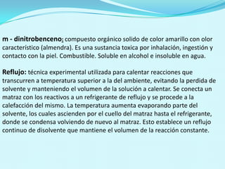Tp 5 síntesis de m dinitrobenceno-cantero-irrera | PPTX