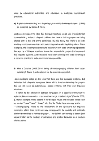 Practice Paper N° 6- Translanguaging as a pedagogical tool | PDF