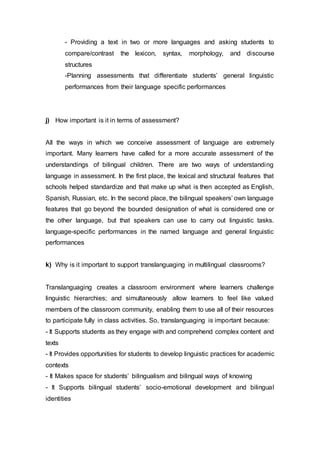 Practice Paper N° 6- Translanguaging as a pedagogical tool | PDF