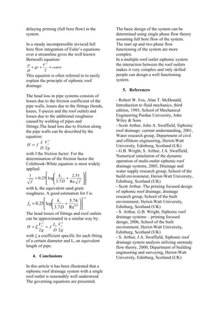 Tp6 principles of siphonic roof drainage systems(dr) | PDF