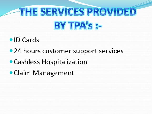 TPA- Third Party Administrator | PPTX | Health Insurance | Insurance