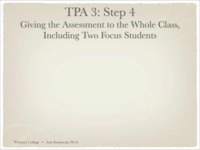TPA3 Overview | ZIP | Professional School | Postgraduate Education