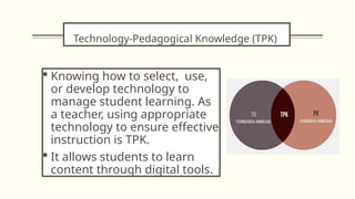 TPACK-Technology-Pedagogical-Content-Knowledge.pptx | Primary Education | Education