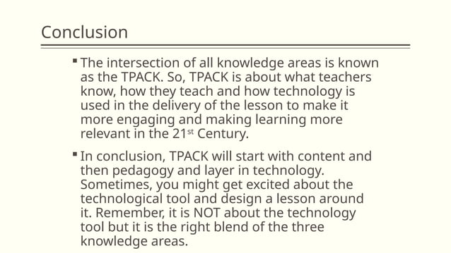 TPACK-Technology-Pedagogical-Content-Knowledge.pptx | Primary Education | Education