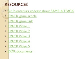 TPACK and SAMR Model | PPTX