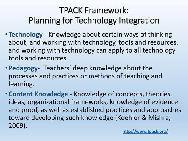 Tpack and technology integration | PPTX