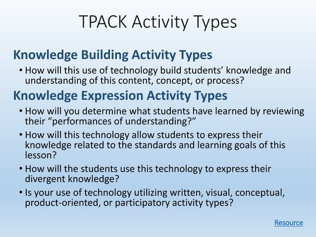 Tpack and technology integration | PPTX