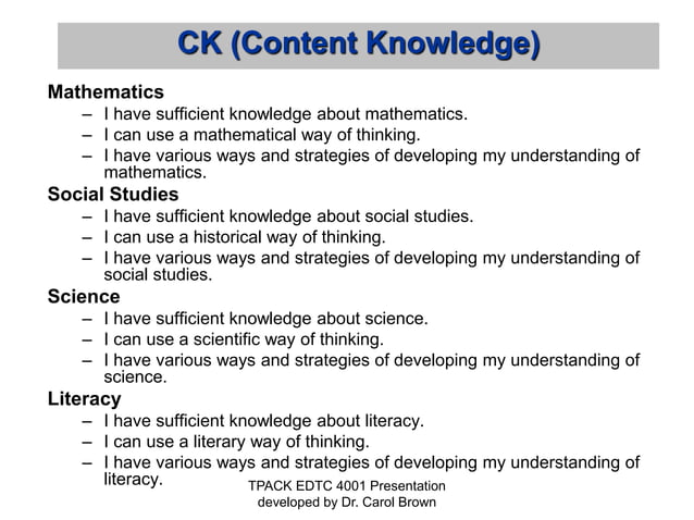 Tpack explained | PPTX | Education