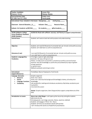 Tpack lesson plan | DOCX