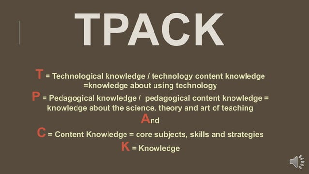 Tpack model | PPTX | Education