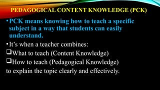 TECHNOLOGICAL PEDAGOGICAL AND CONTENT KNOWLEDGE | PPTX