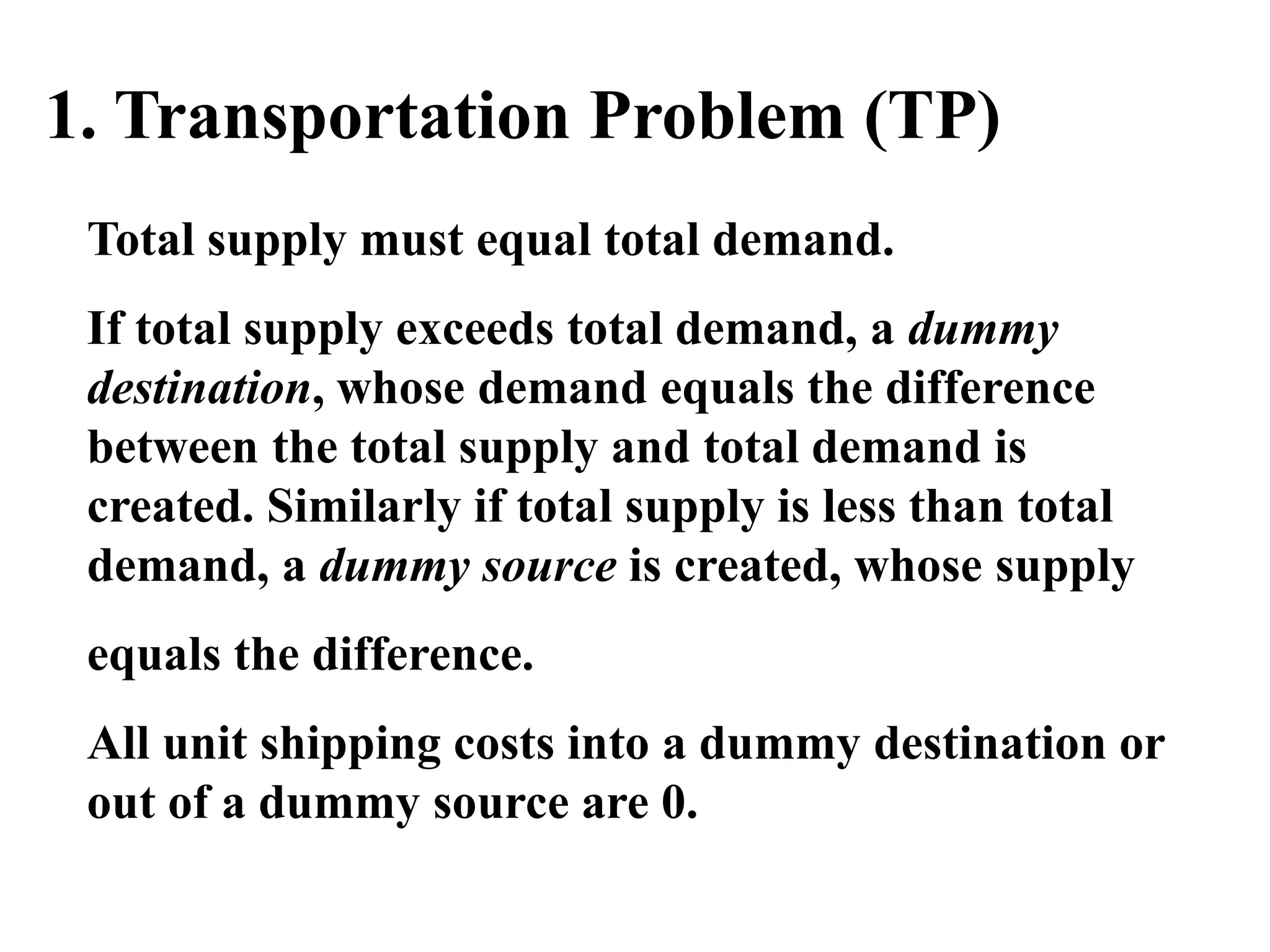 Transportation and Assiggnment problem ppt | PPT