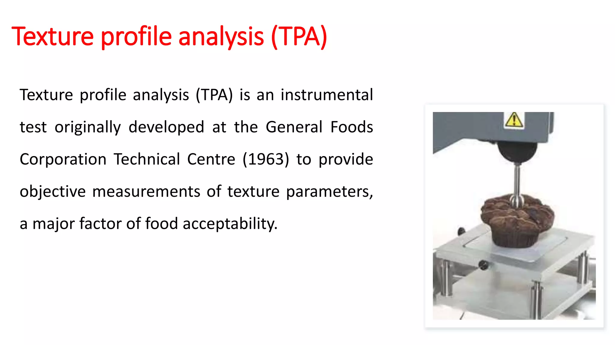 Texture Profile Analysis Ppt