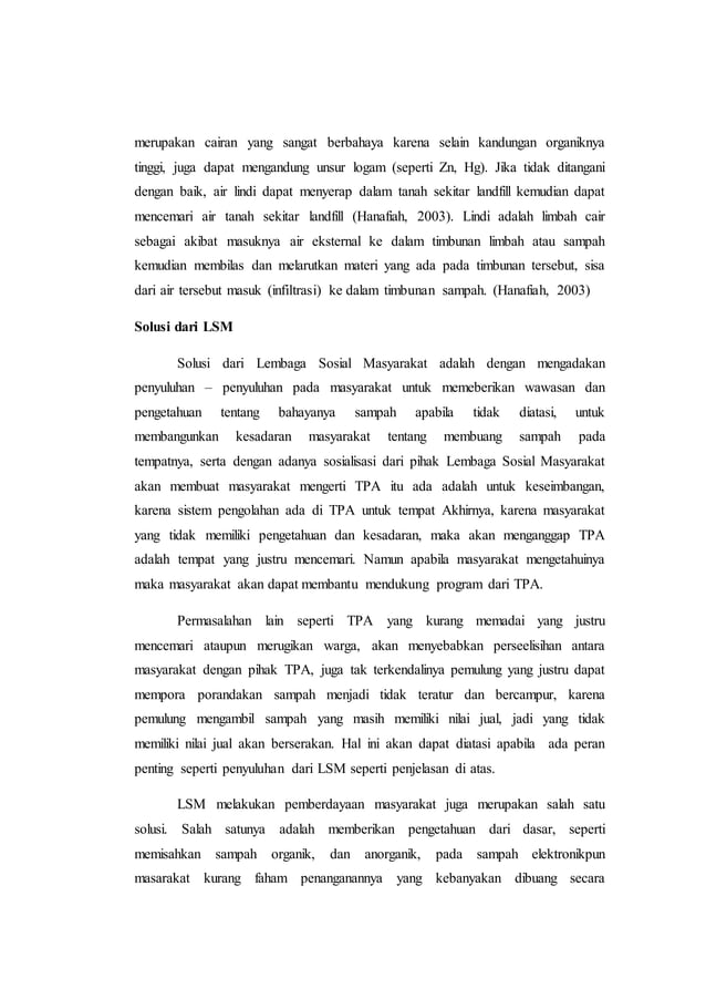 Tpa sampah elektronik dan tpa limbah kimia | DOCX
