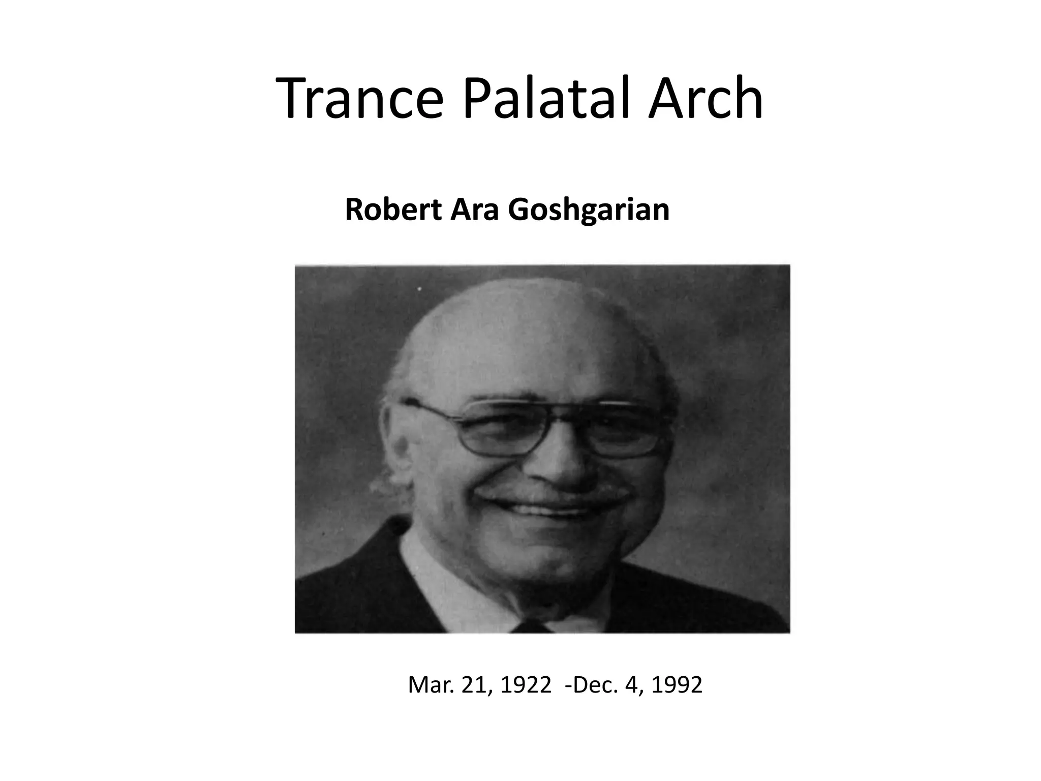 Trans Palatal Arch | PPTX