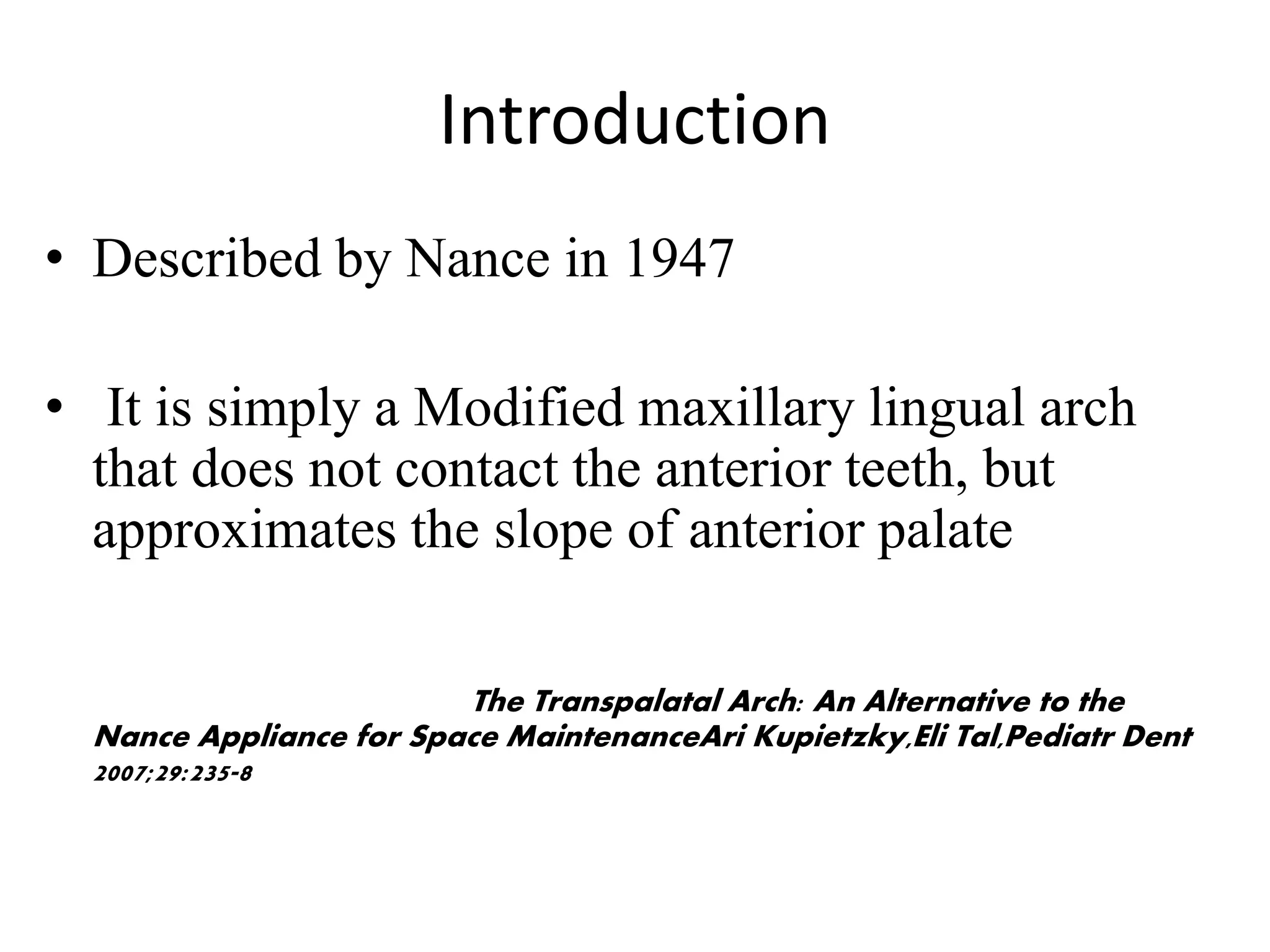 Trans Palatal Arch | PPTX