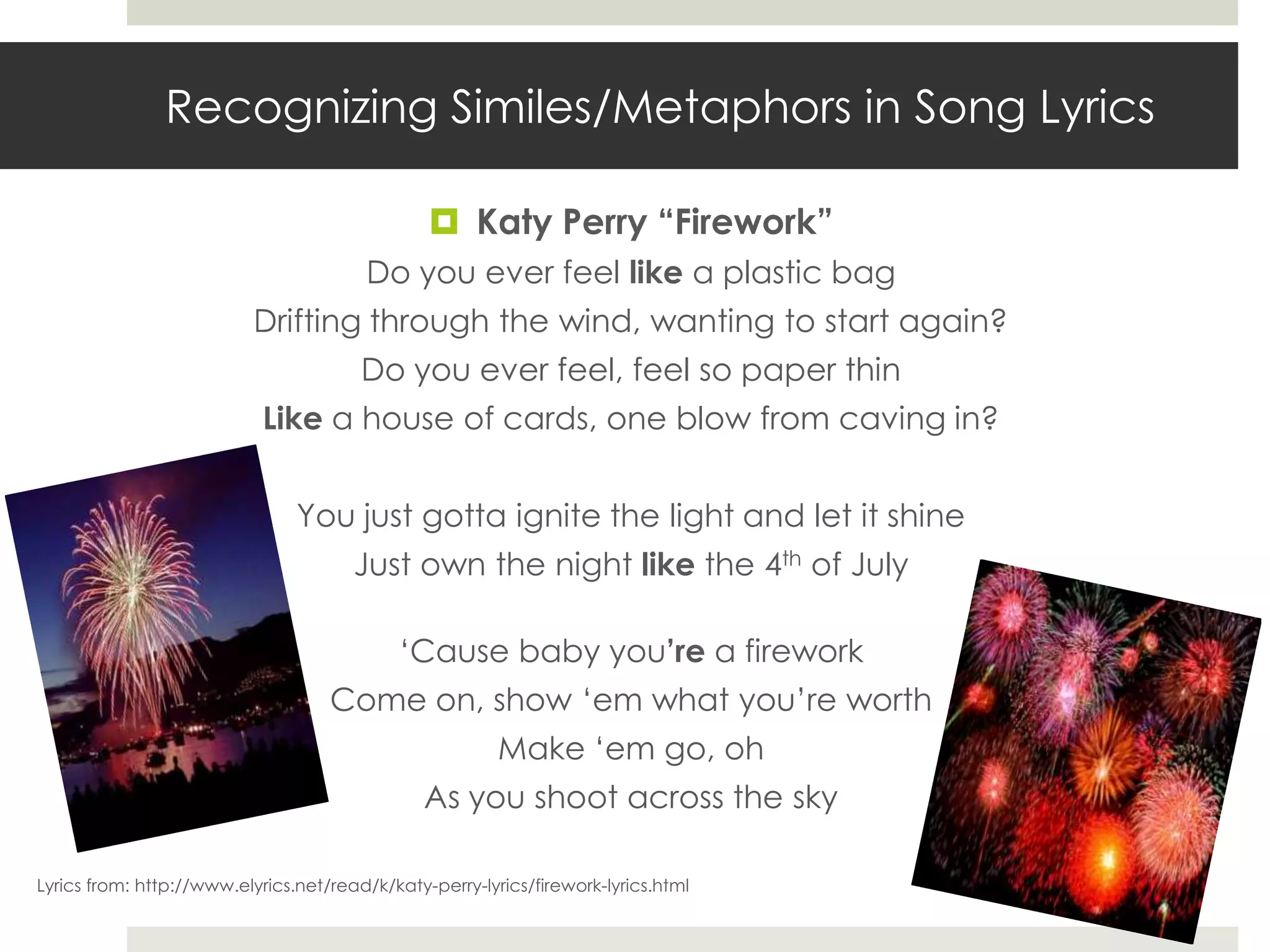 Defining Similes and Metaphors | PPTX