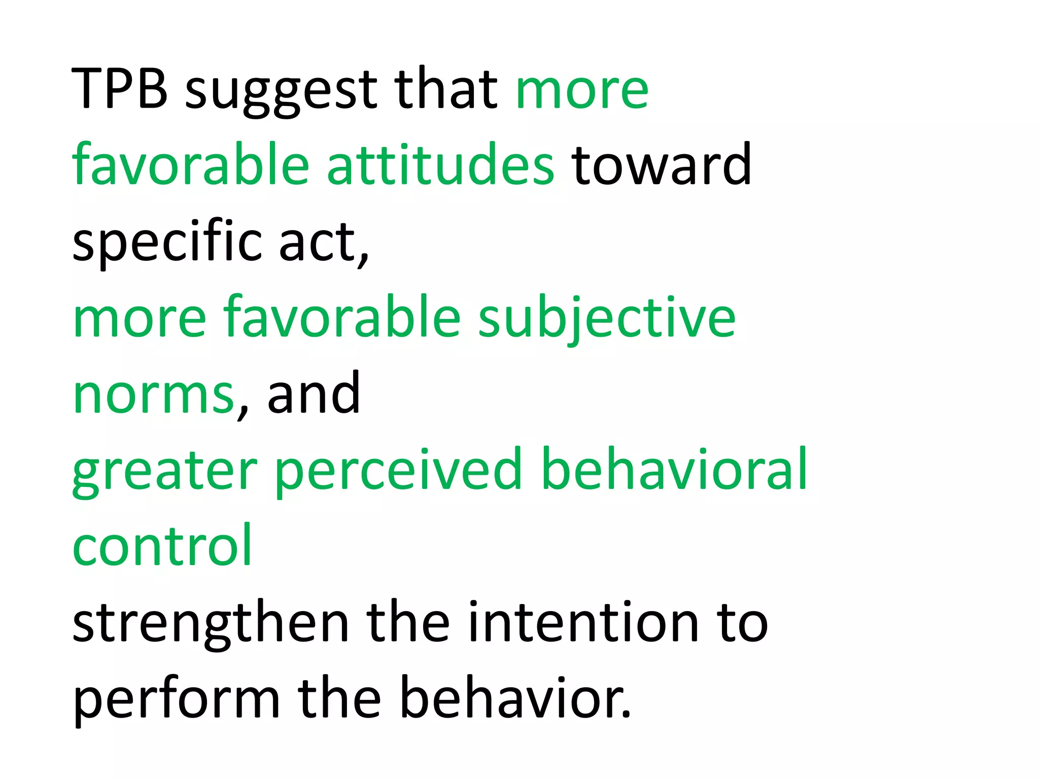 Theory of Planned Behavior | PPTX