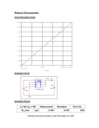 SPICE MODEL of TPC8027 (Professional+BDP Model) in SPICE PARK | PDF
