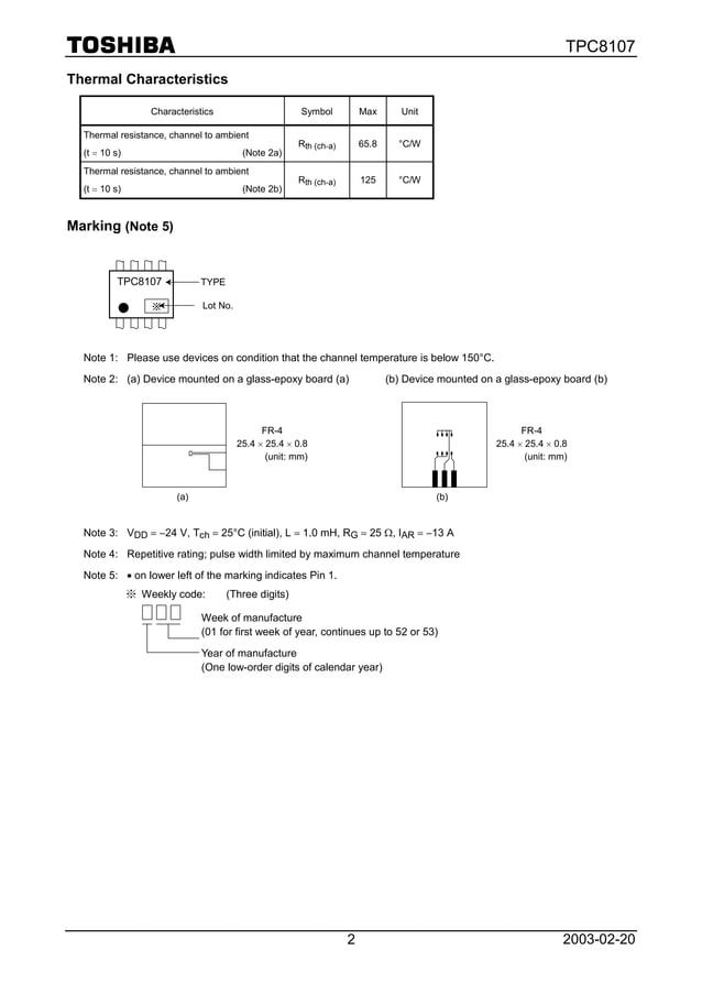 Original P-Channel Mosfet TPC8107 13A 30V SOP-8 New | PDF
