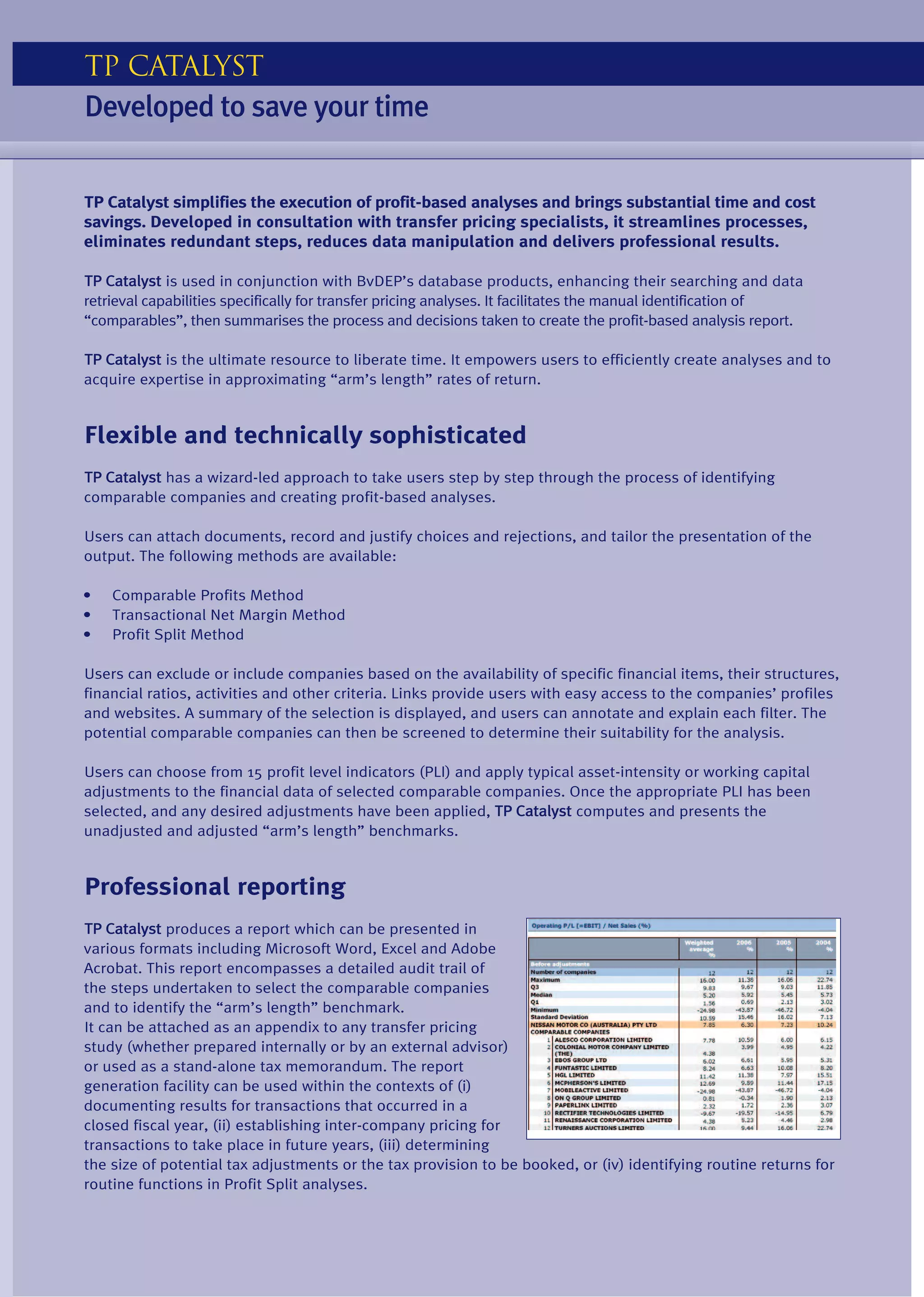 BvDEP & Transfer Pricing | PDF