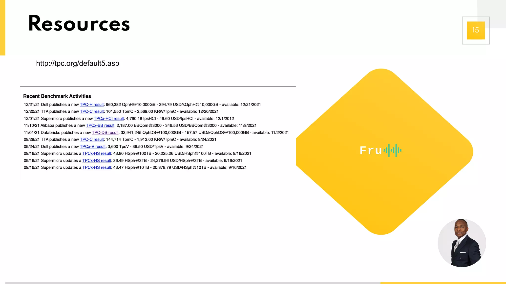 Tpc Benchmarking Explained Transaction Processing Performance Council