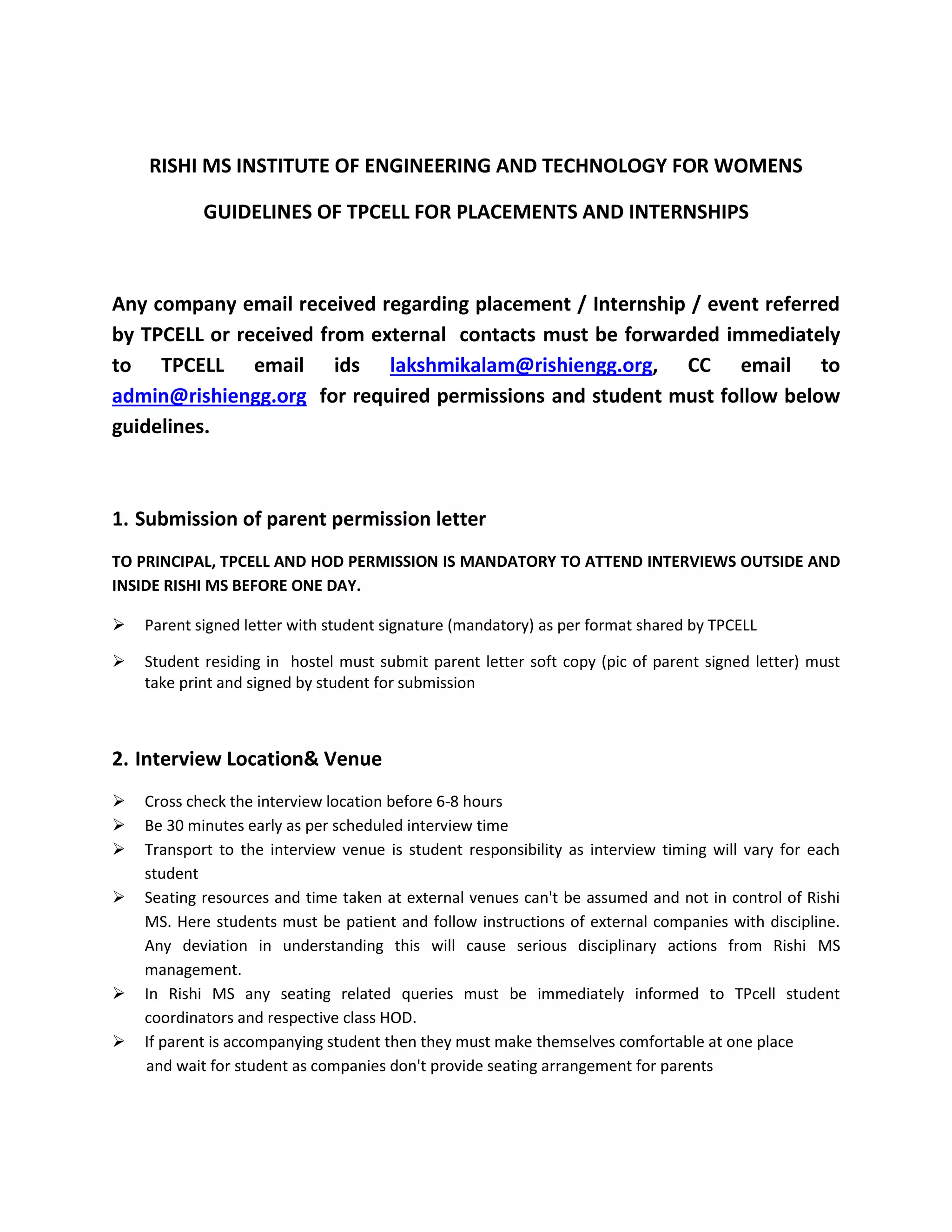 TP cell guidelines (1).docx | College Planning | College Education