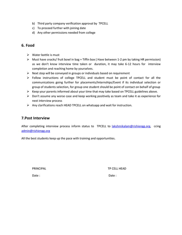 TP cell guidelines (1).docx | College Planning | College Education