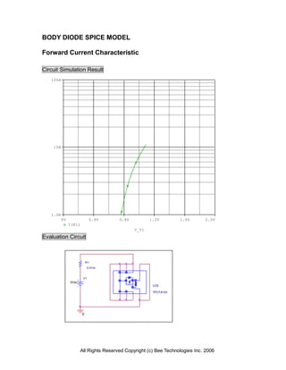 SPICE MODEL of TPCF8103 (Standard+BDS Model) in SPICE PARK | PDF