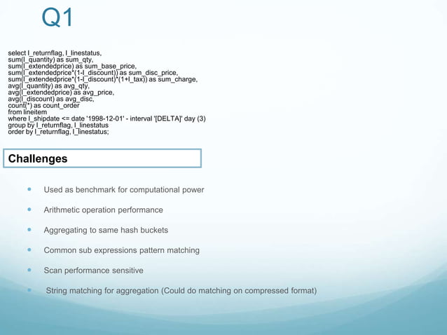 TPC-H Column Store and MPP systems | PPT