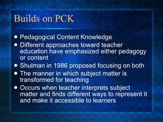 Tpck Technological Pedagogical Content Knowledge | PPT