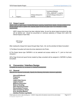 Tpc saarthi fs_fico module_cash & bank sub module_v 1.0 | PDF