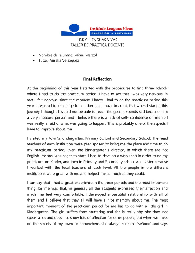 Final Reflection | DOCX