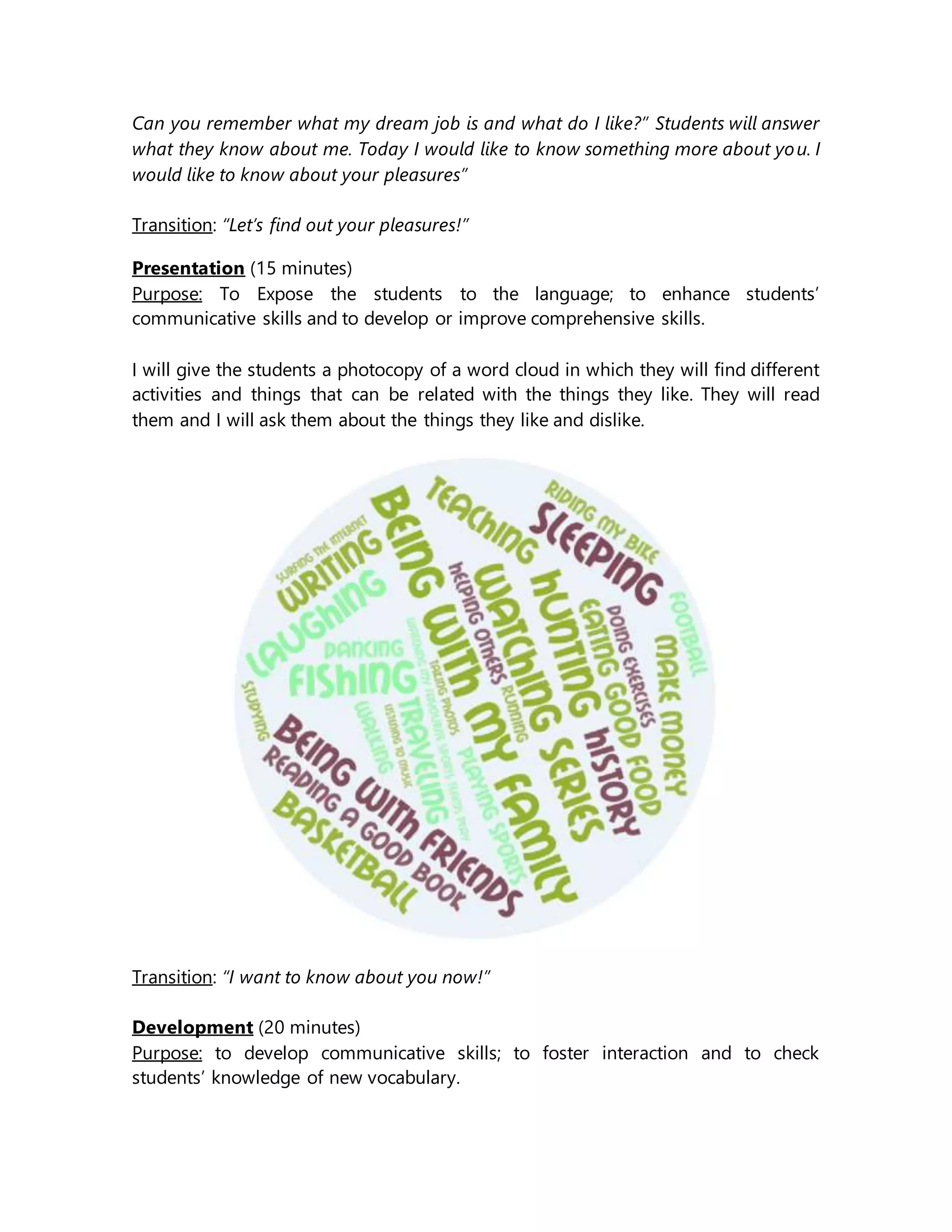 Lesson plan class 7 - secondary | DOCX | Education