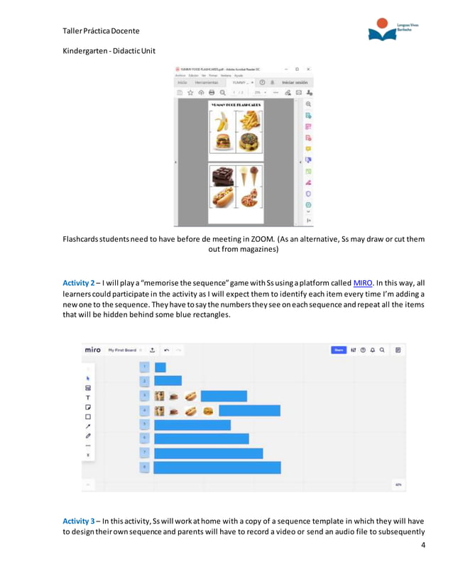 Mock didactic unit - Kindergarten | PDF