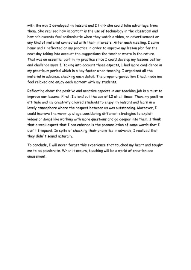 Personal reflection | PDF