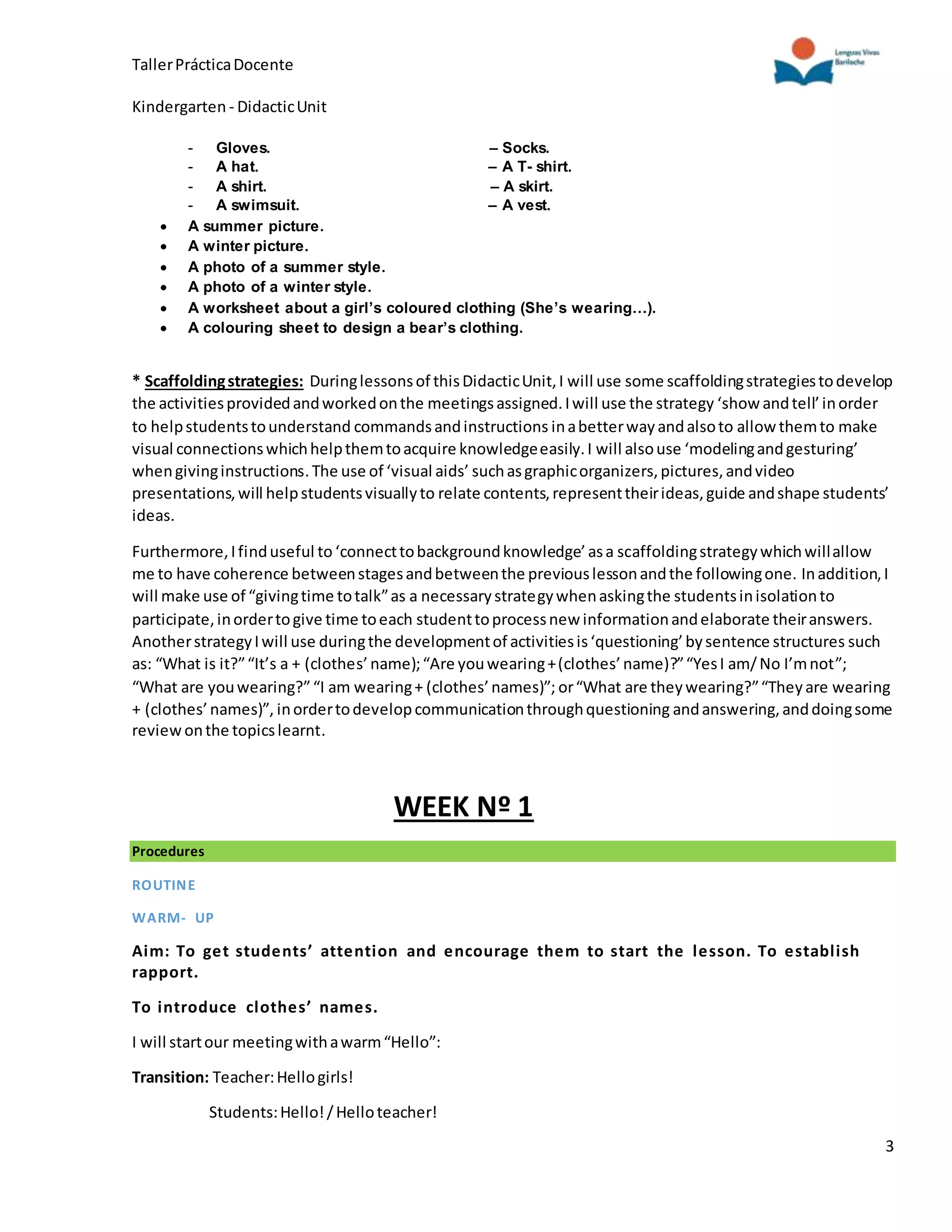 TPD - Primary Lesson Plans - Didactic Unit - Buttiglieri Micaela | DOCX